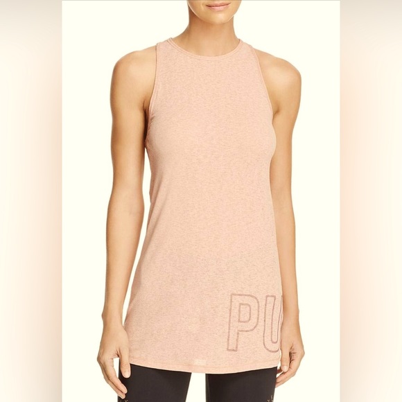 Puma | Tops | Puma Mesh Long Tank Rose Gold | Poshmark